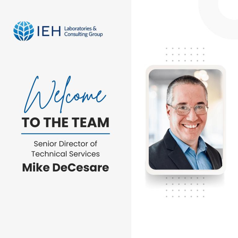 IEH Welcomes Michael DeCesare – IEH Laboratories & Consulting Group ...